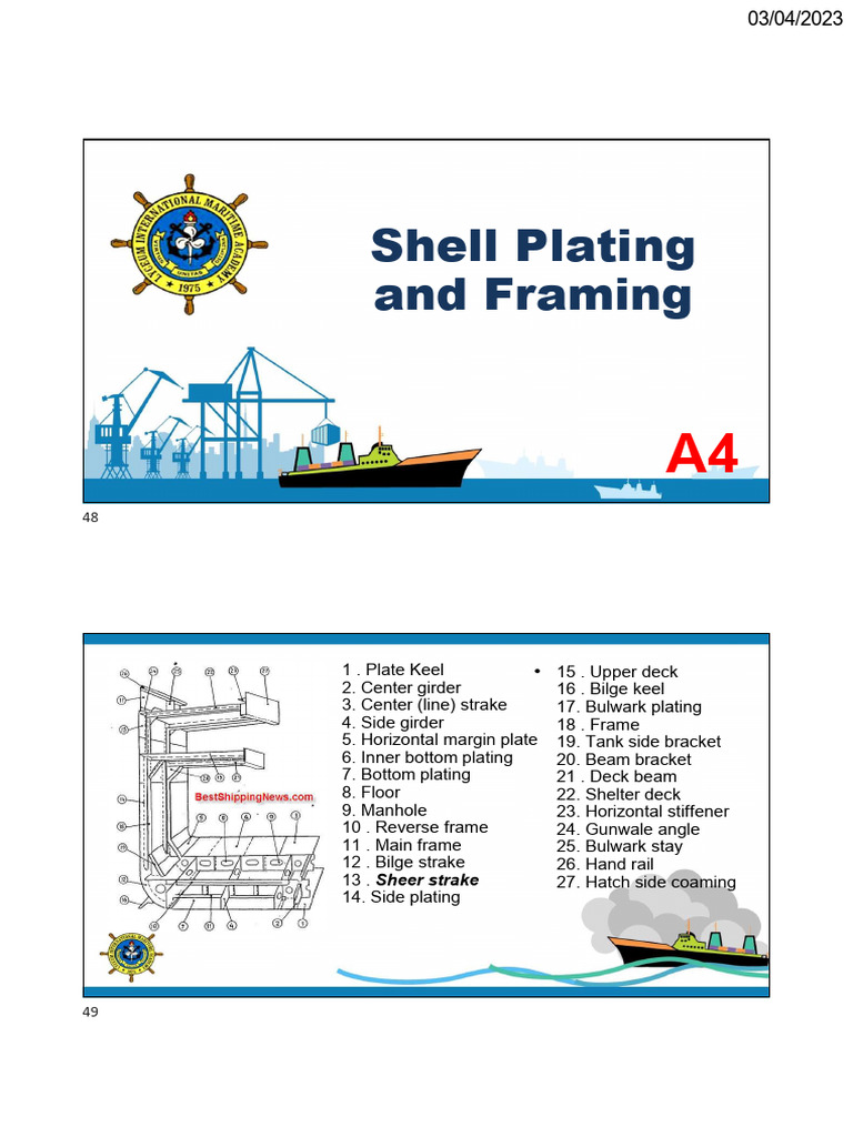 HO5-Shell Plating and Framing | PDF | Hull (Watercraft) | Deck (Ship)