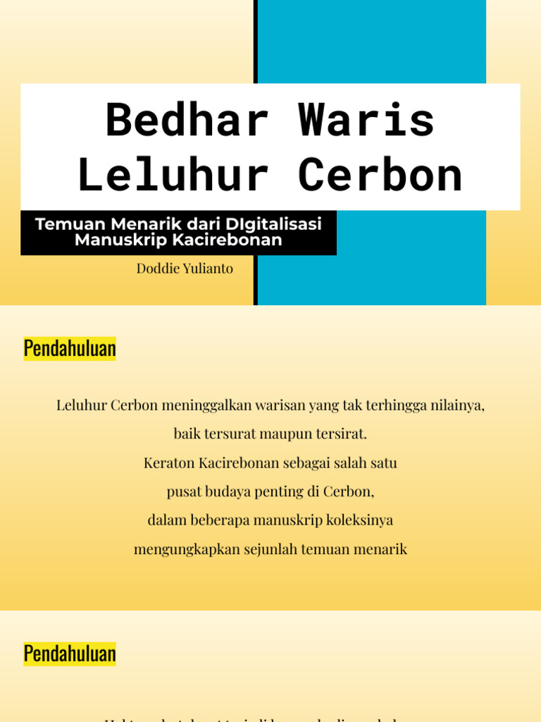 Bedhar Waris-Leluhur Cerbon | PDF