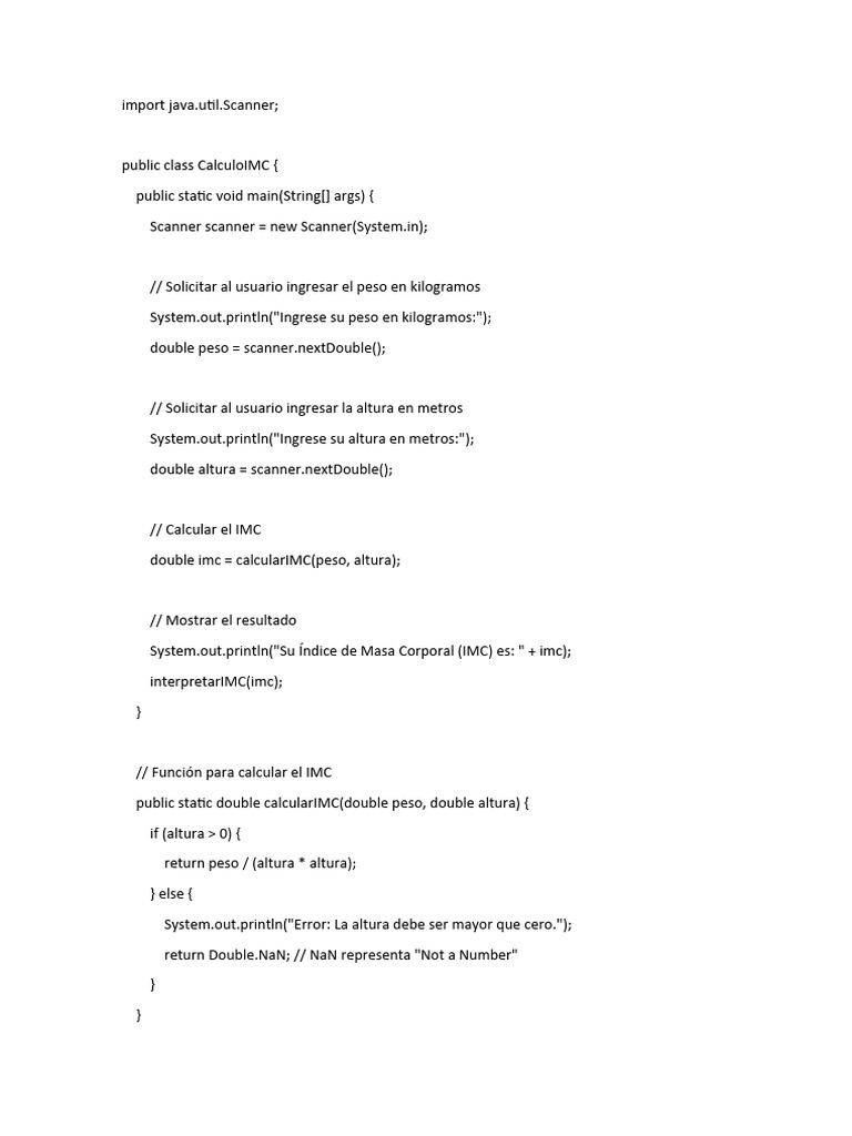 Imc en Java | PDF
