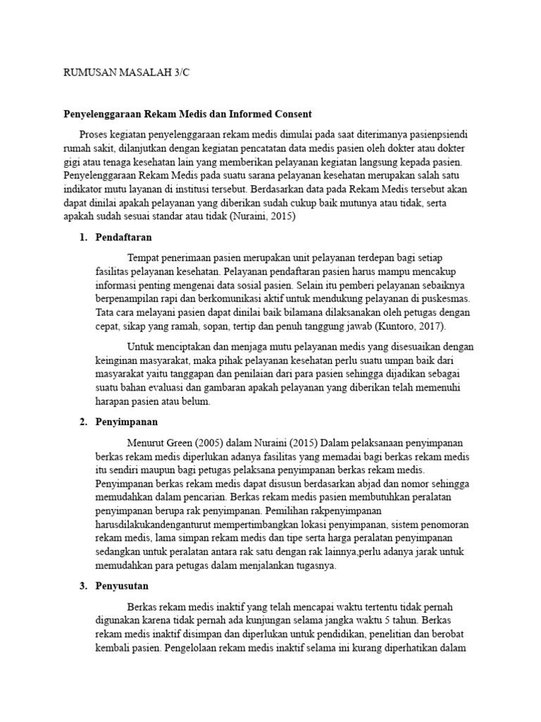 Pengelolaan Rekam Medis dan Informed Consent | PDF