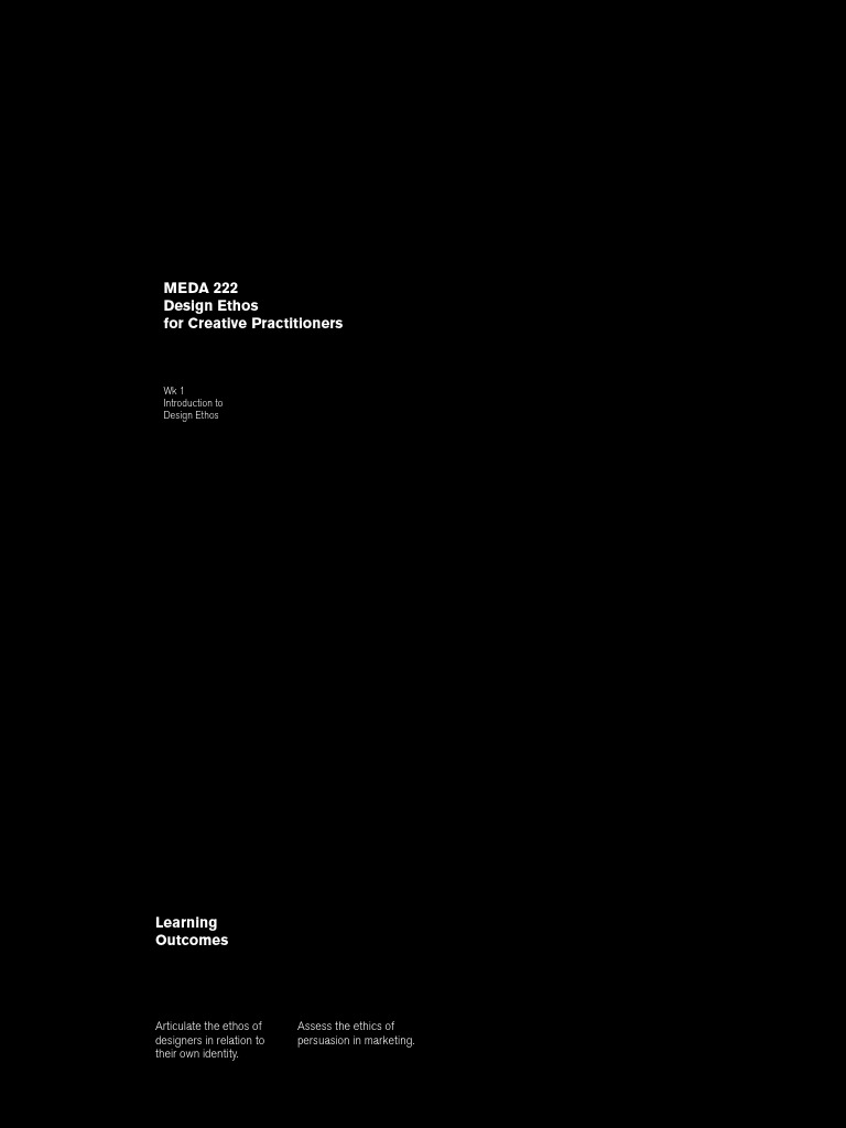 Intro To Design Ethic Meda 1 | PDF | Persuasion | Human Communication