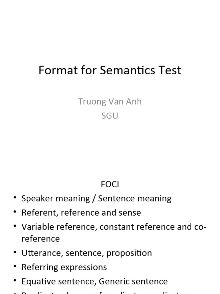 Semantics | PDF