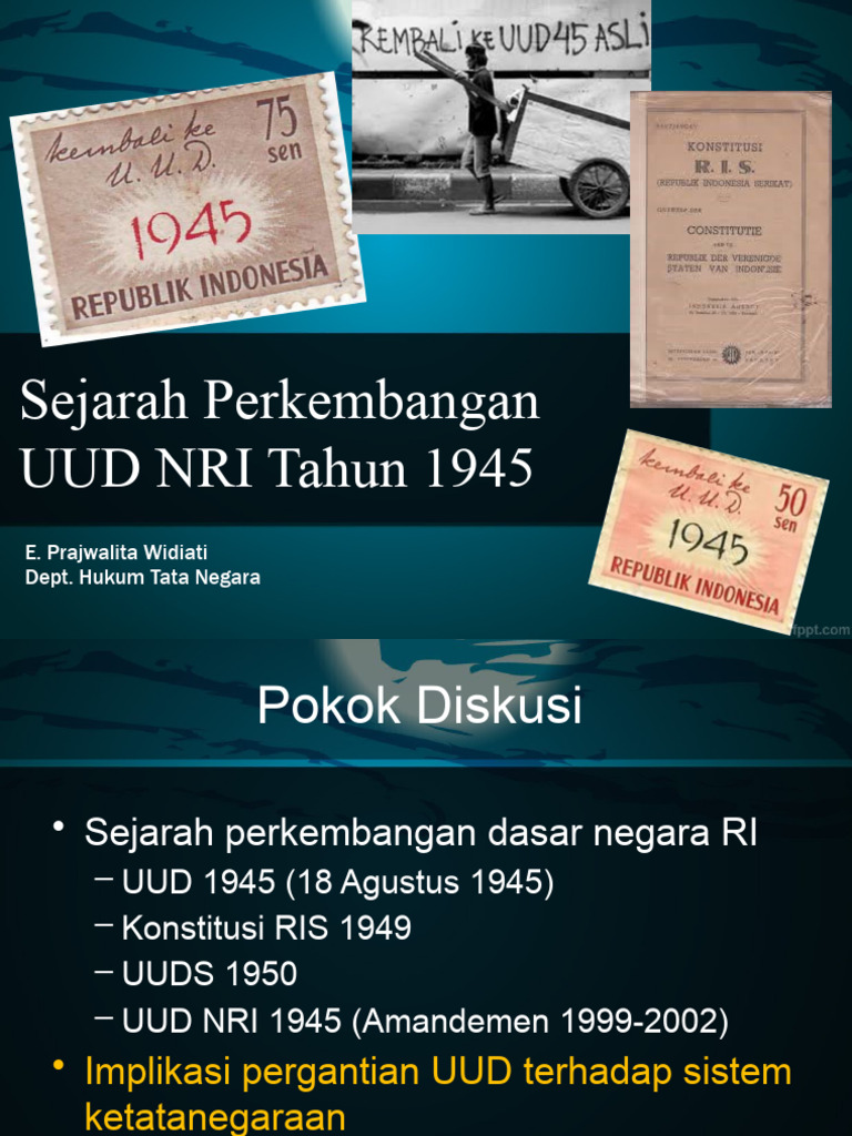 Sejarah Perkembangan Konstitusi Indonesia | PDF