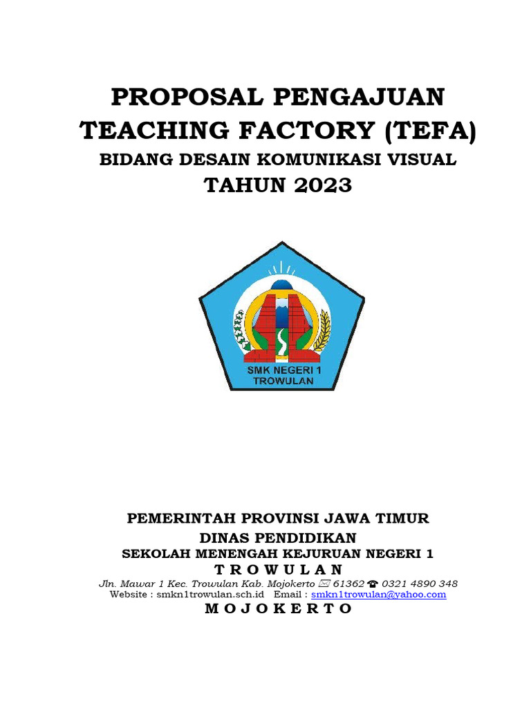 Proposal Tefa DKV SMKN 1 Trowulan | PDF