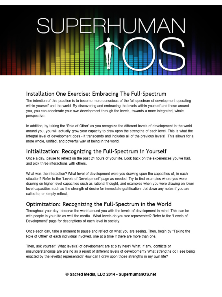 Full-Spectrum Development Exercise | PDF