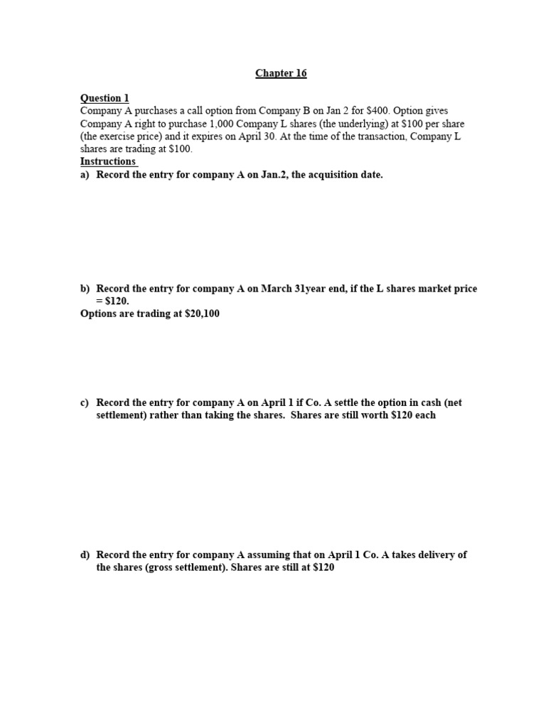 Chapter 16 | PDF | Option (Finance) | Bonds (Finance)