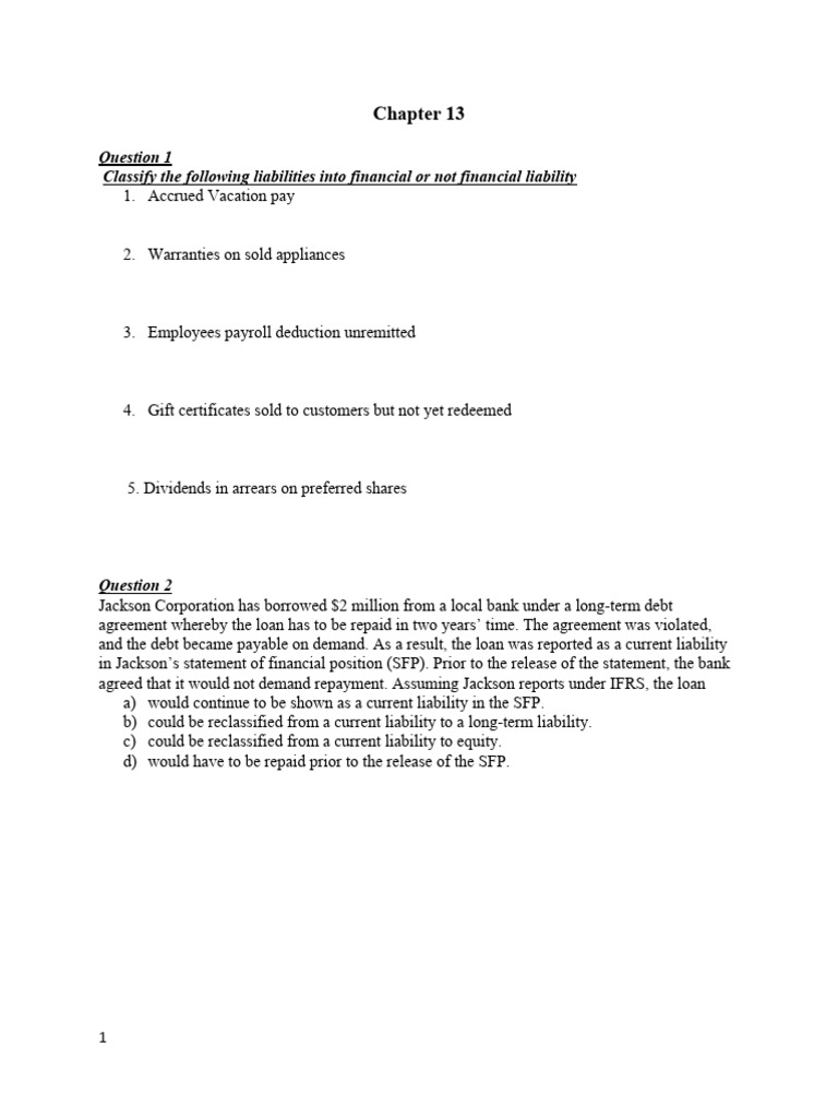 Chapter 13 | PDF | Debt | Cost