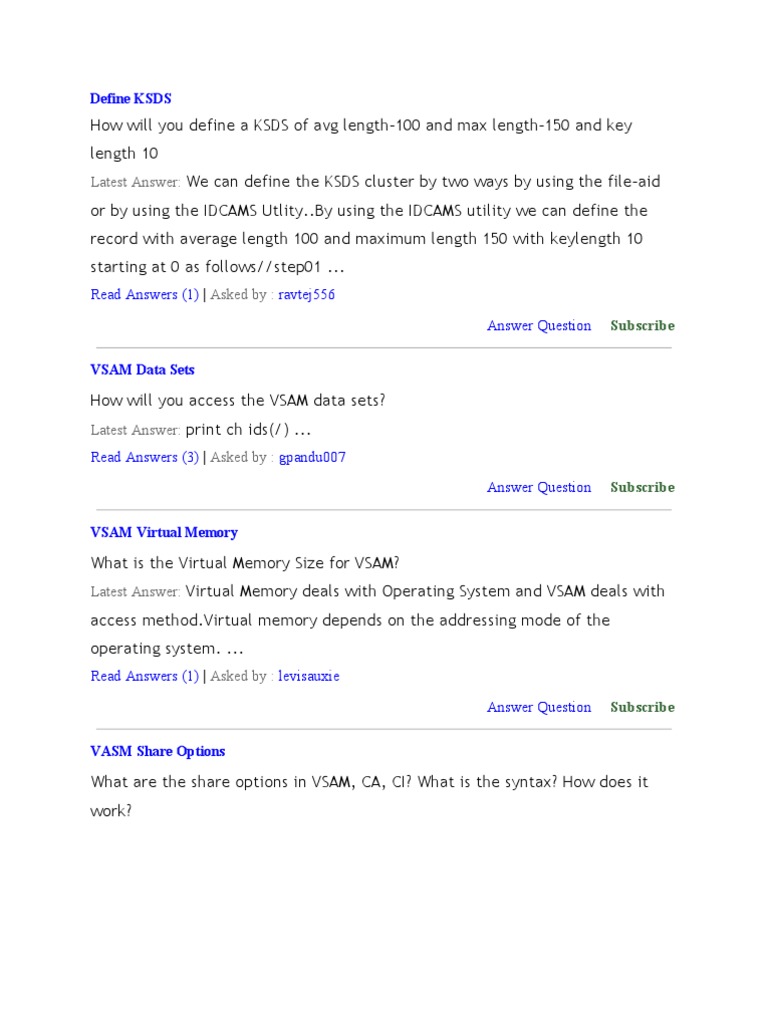 Vsam | PDF | Software Engineering | Data
