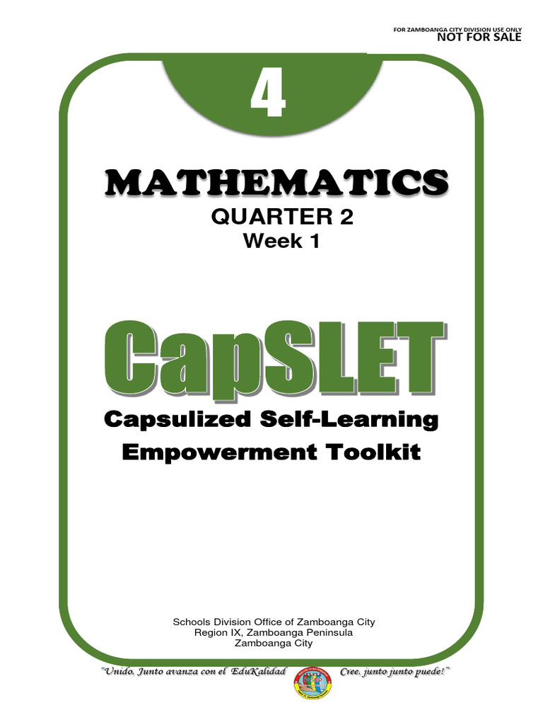 G4mathq2w1 SLM | PDF | Multiplication | Prime Number