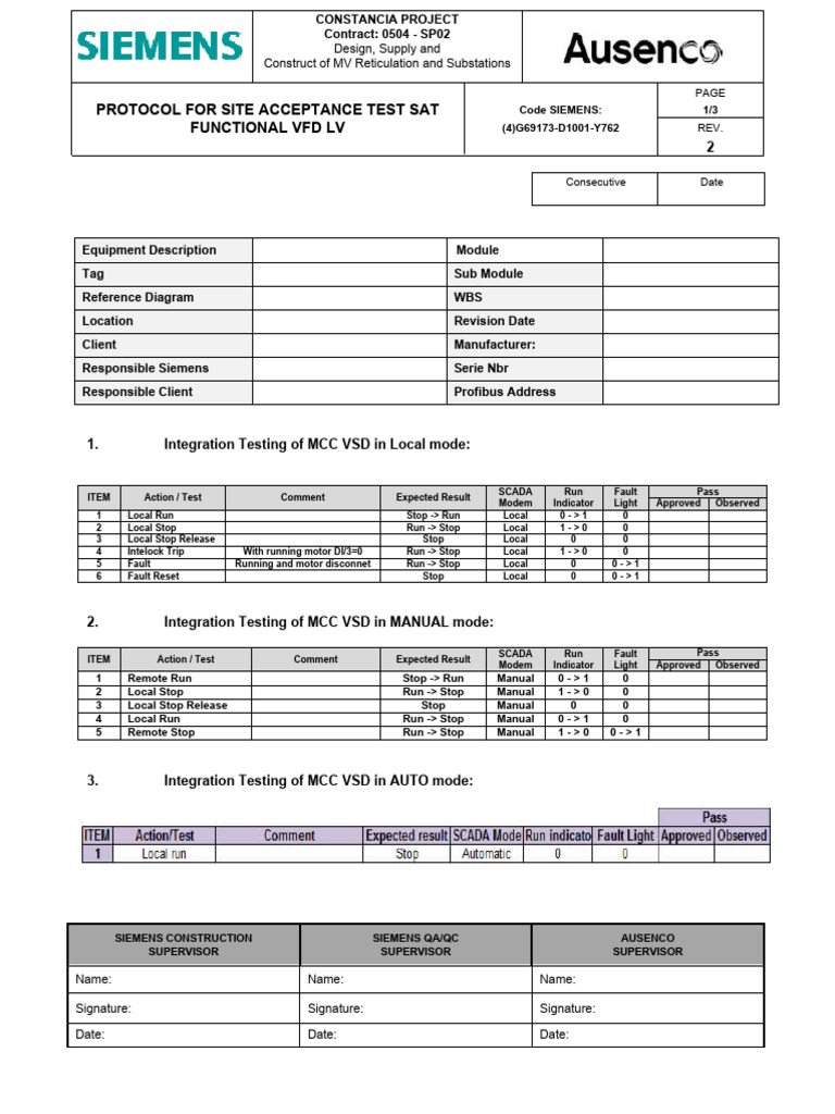 G69173-D1001-Y762 - Protocolo SAT Functional VDF LV - REV2 | Download ...