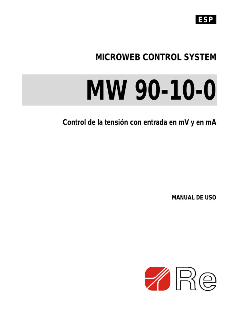 Control de Tensión MW 90-10-0 | PDF | Relé | Electrónica