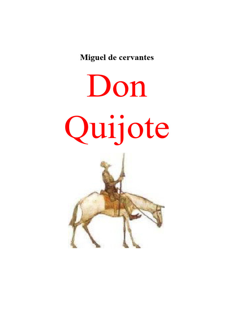 Análisis de "Don Quijote" de Cervantes | PDF | Don Quijote | Miguel De ...