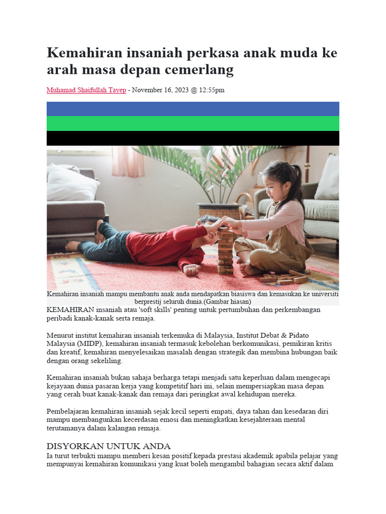 Rencana 7 Kemahiran Insaniah | PDF