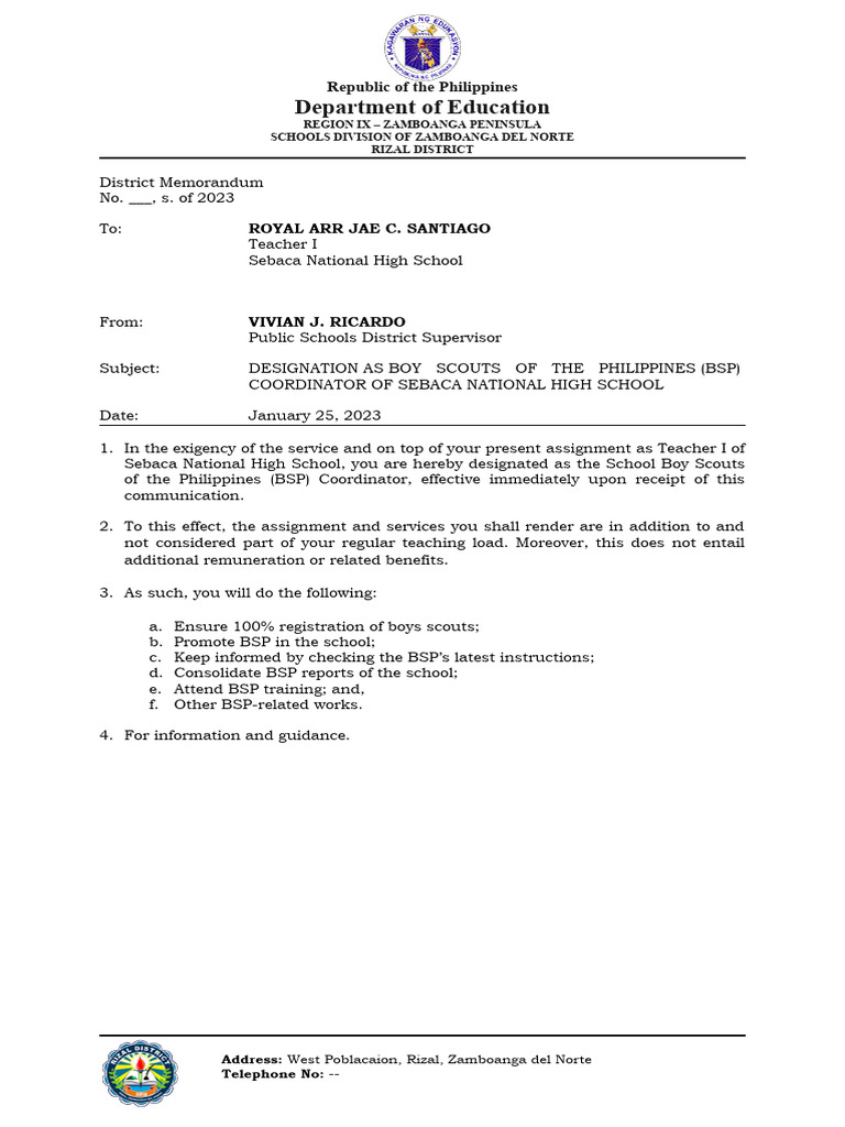 Designation BSP | PDF