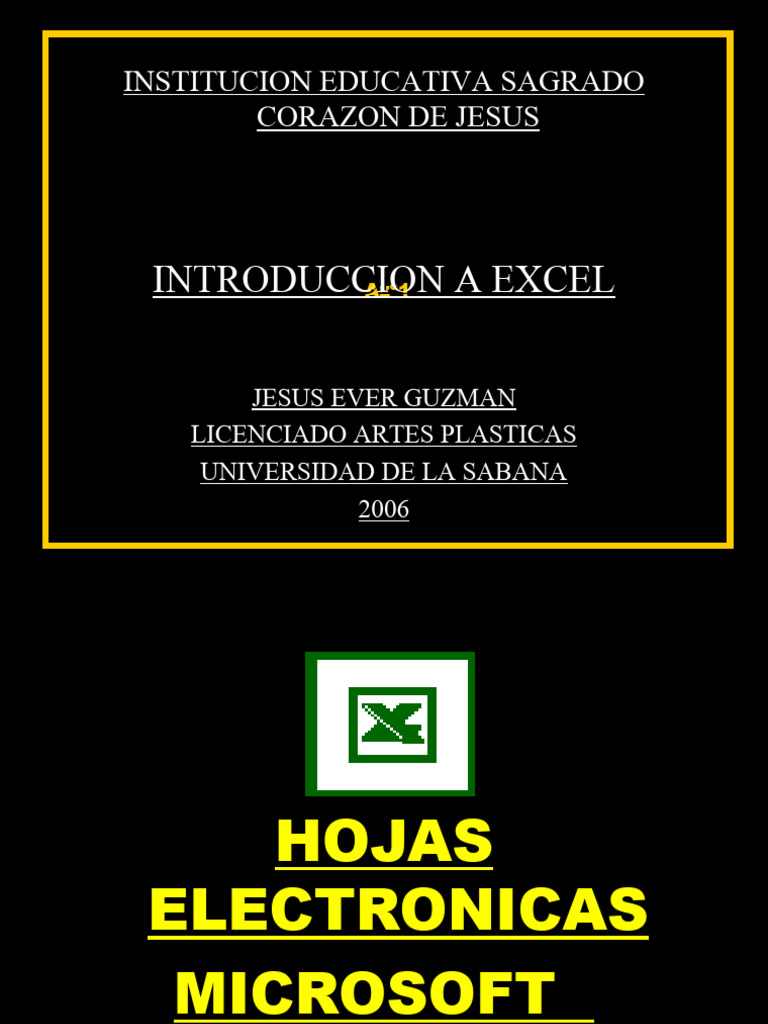 Introduccion A Excel | PDF | Microsoft Excel | Macro (informática)