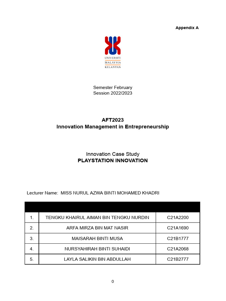 AFT2023 Assignment 1 | PDF | Sony | Video Game Consoles
