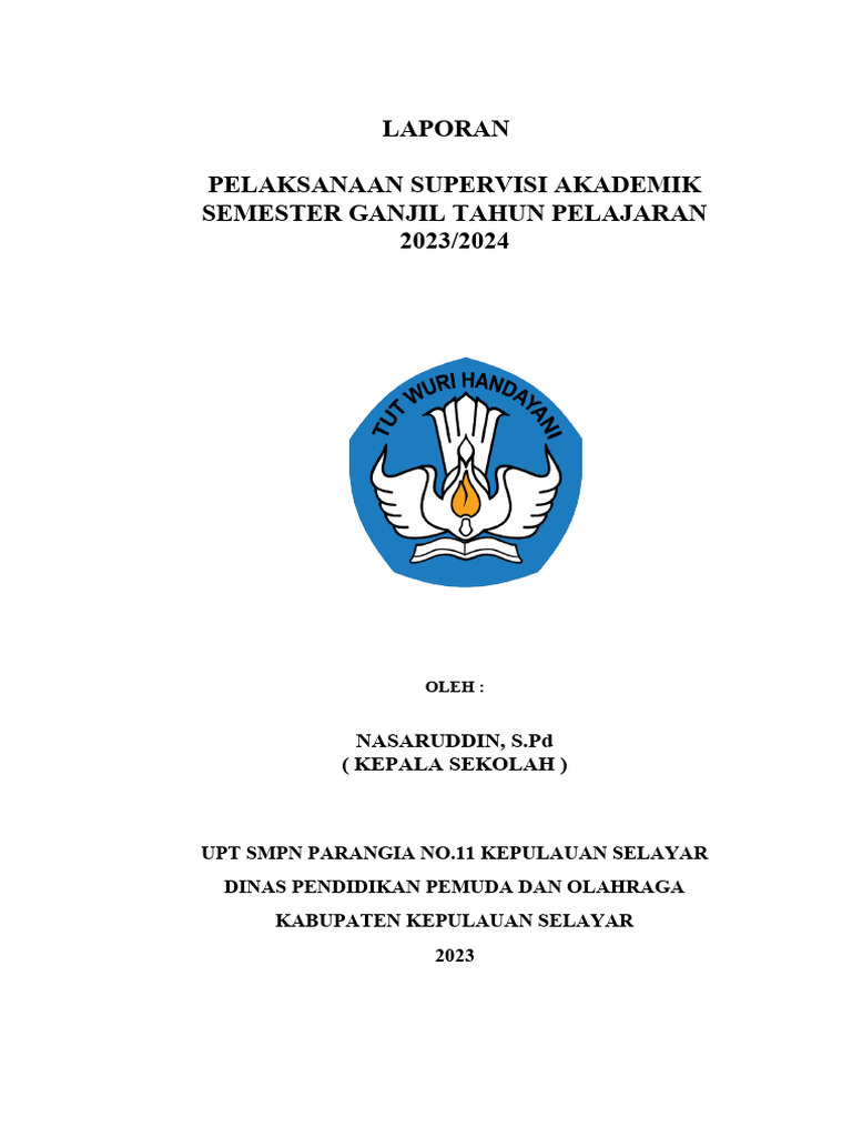 Laporan Supervisi Akademik 2023/2024 | PDF