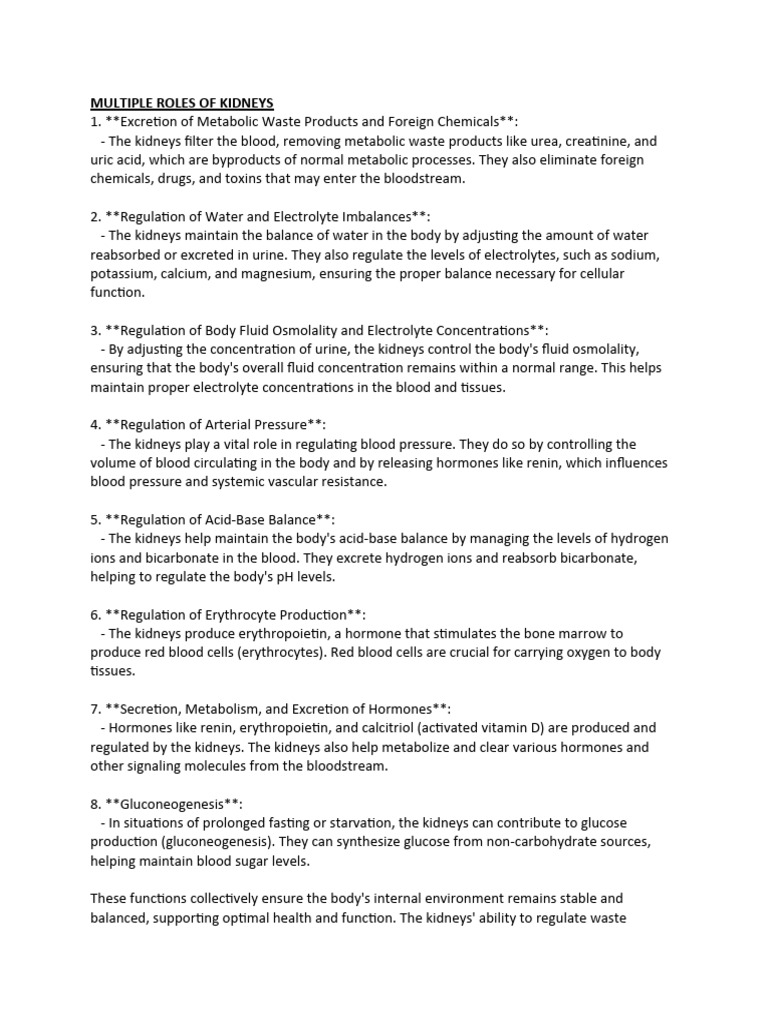 SGD - Renal | PDF | Kidney | Blood