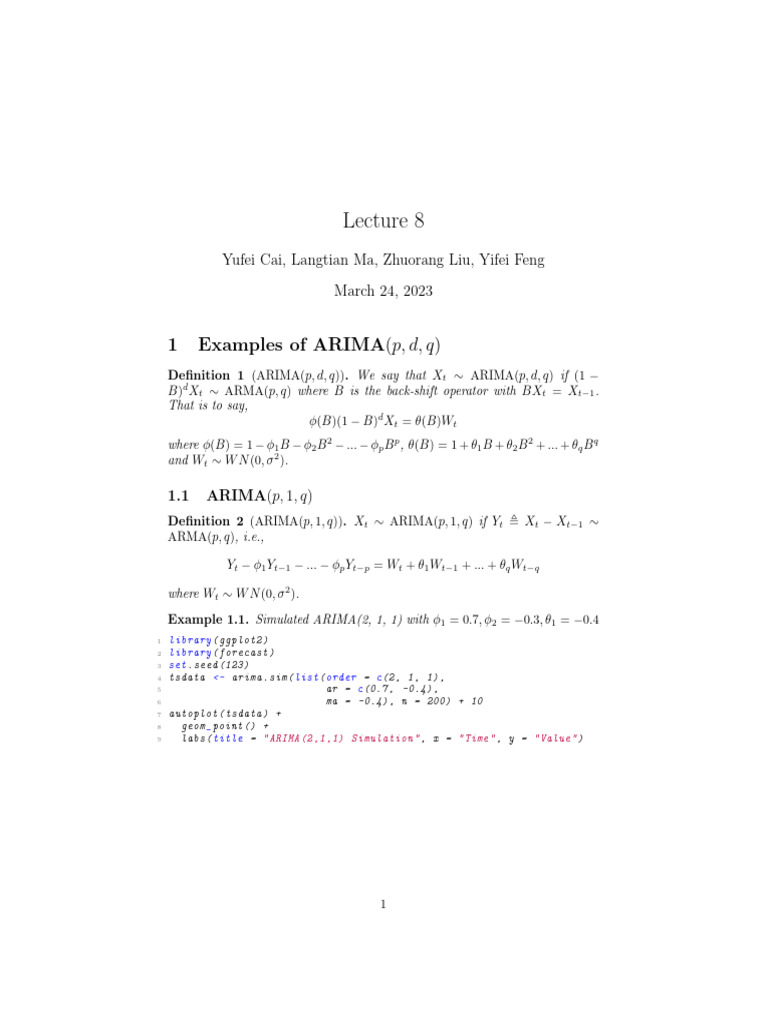 Time Series Analysis Lecture 8-3 | PDF | Autoregressive Integrated Moving Average | Applied ...