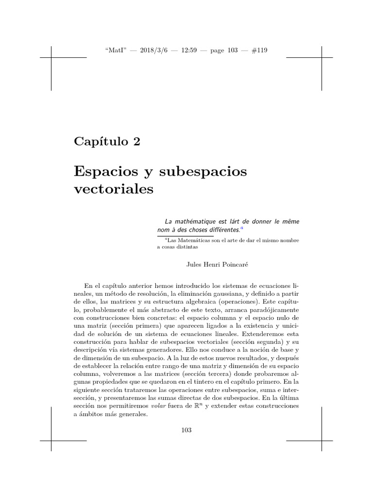 02 Espacios y Subespacios Vectoriales | PDF | Espacio vectorial | Teoría del caos