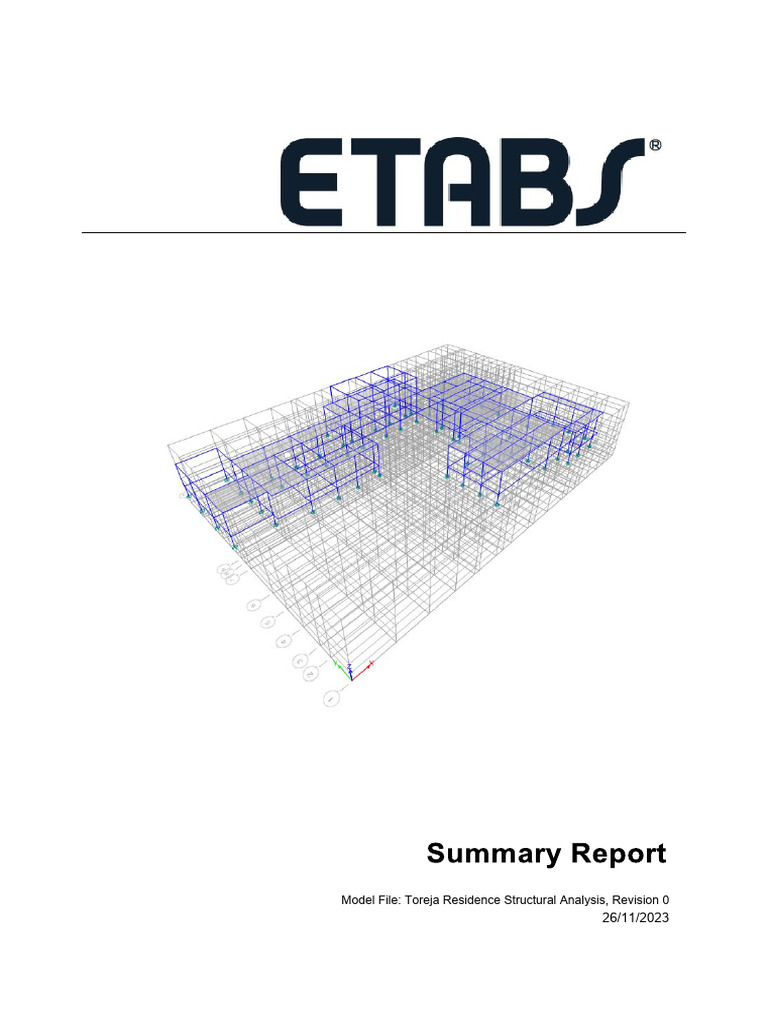 ETABS Calculation Report | PDF | Structural Analysis | Structural Engineering