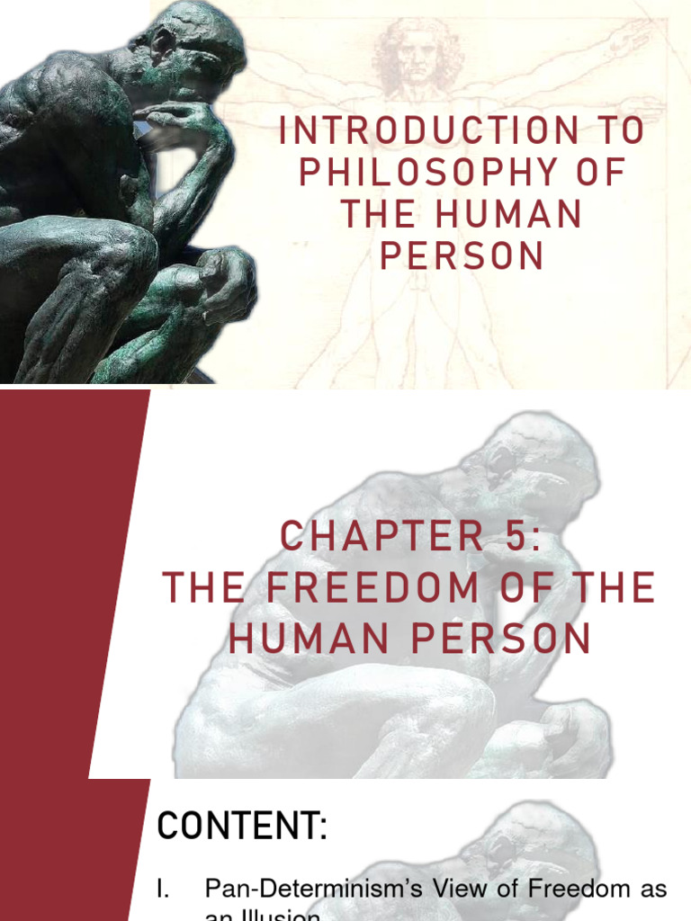 Ch5 The Freedom of The Human Person | PDF | Free Will | Determinism