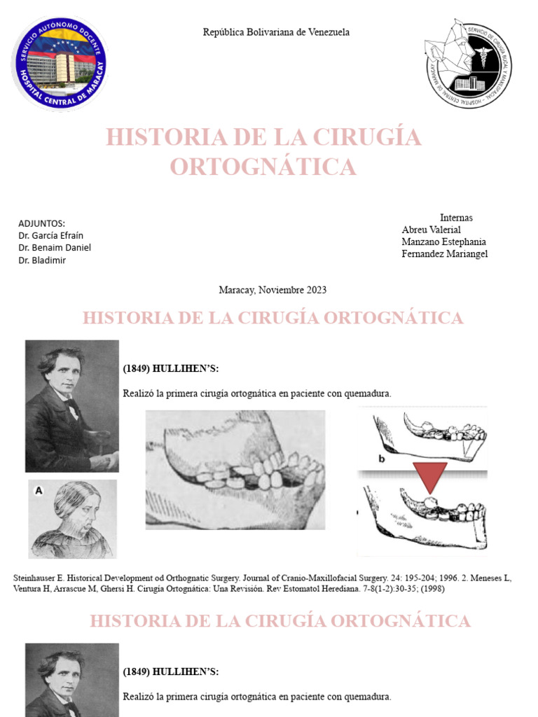 Historia de La Cirugía Ortognática | PDF | Cirugía | Ramas de Odontología