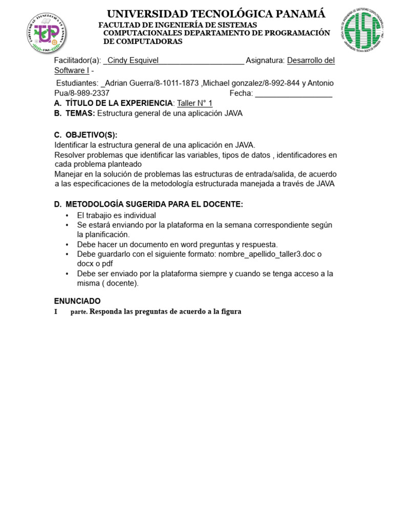 Tarea 1 | PDF | Variable (informática) | Objeto (informática)