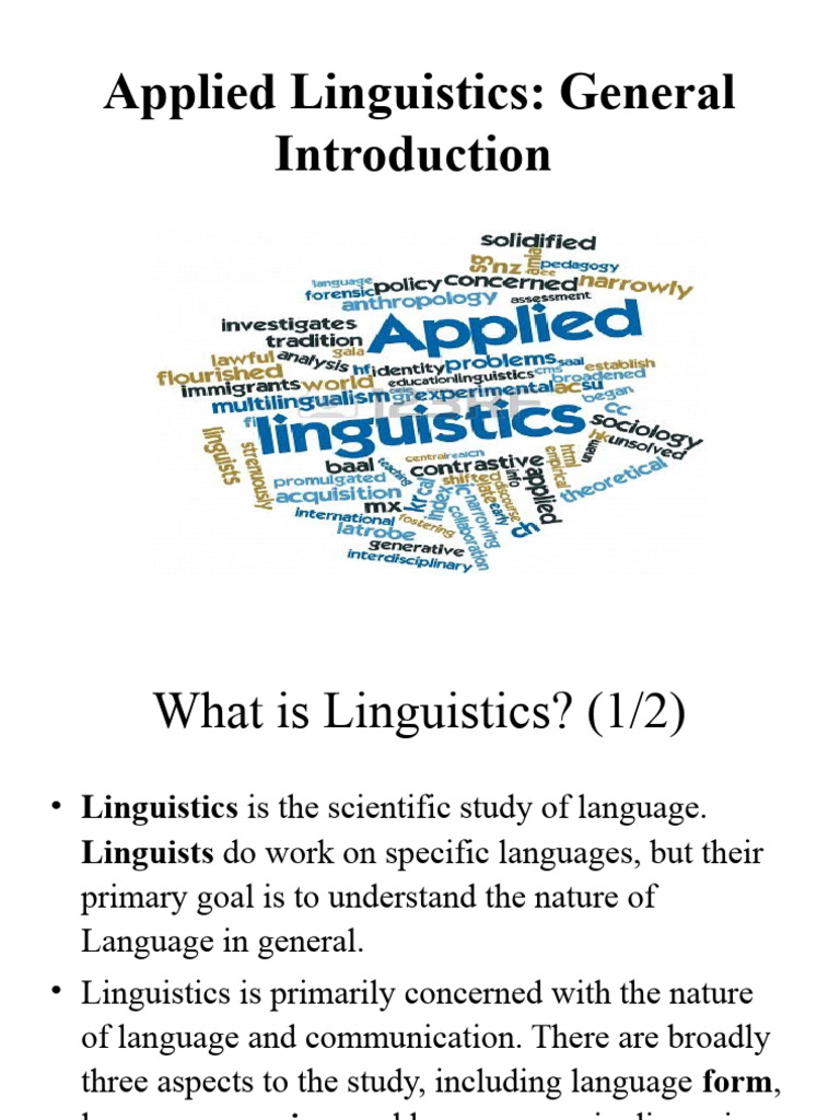 Applied Linguistics | PDF | Linguistics | Applied Linguistics