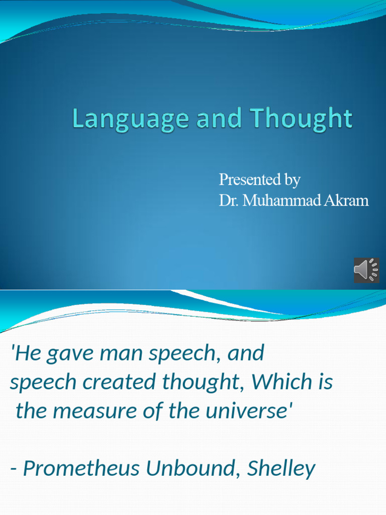 Language and Thought | PDF | Thought | Linguistics
