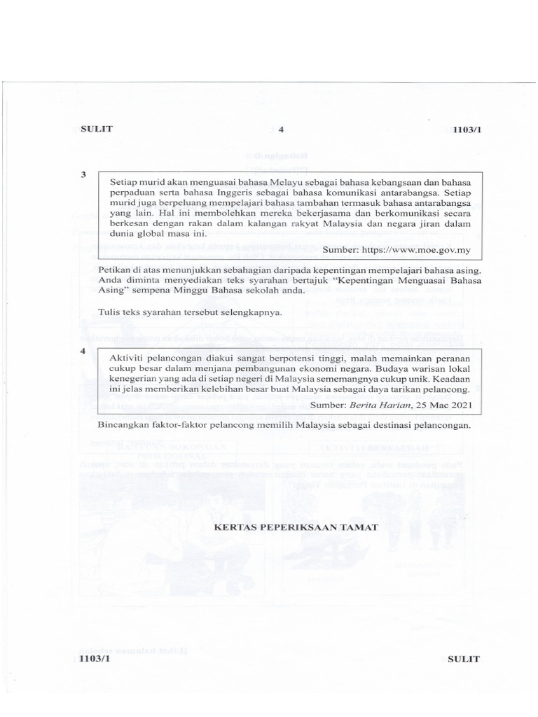 Kertas 1 Bm Percubaan Spm Perak Set 1 Pdf