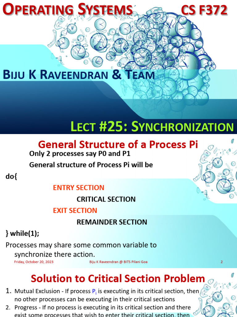 Lect 25 Synchronization | PDF | Process (Computing) | Thread (Computing) Lect 25 Synchronization | PDF | Process (Computing) | Thread (Computing)