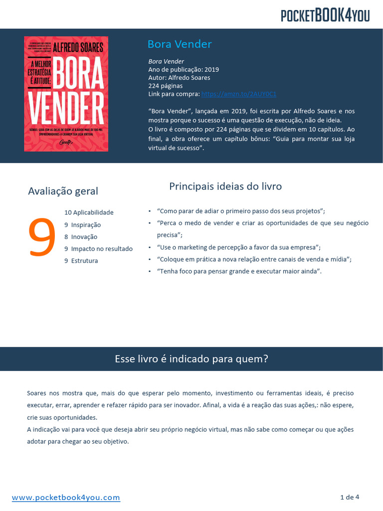 Bora Vender - Alfredo Soares | PDF | Marketing | Direitos Autorais