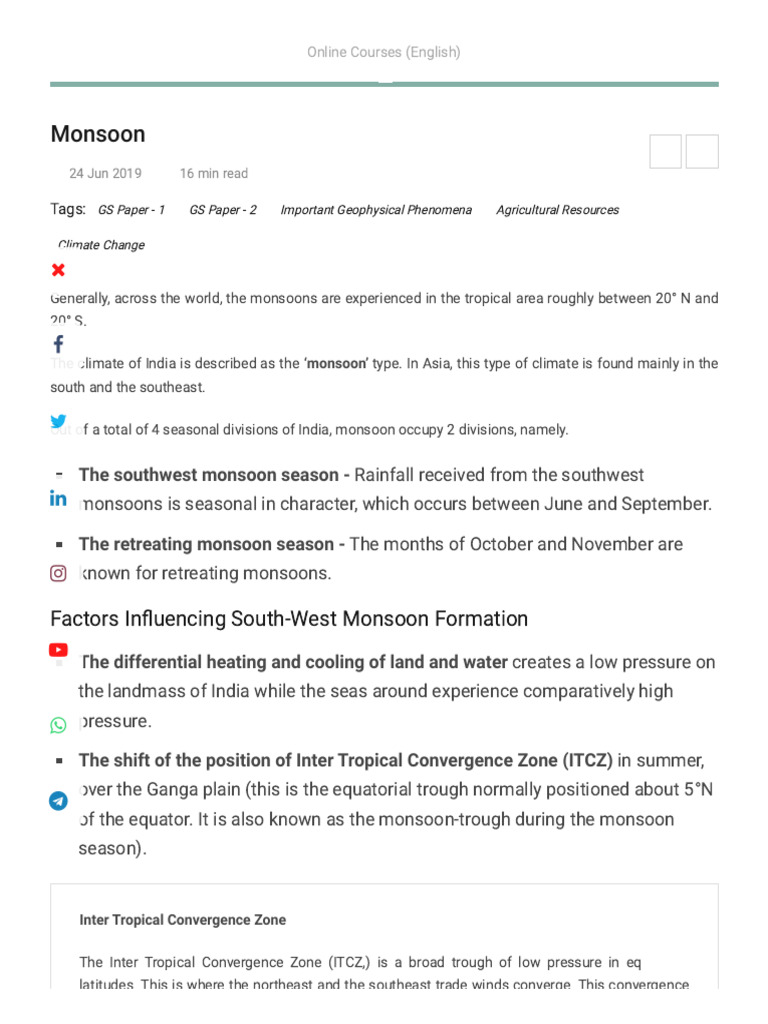 Monsoon | PDF | Monsoon | Weather Forecasting
