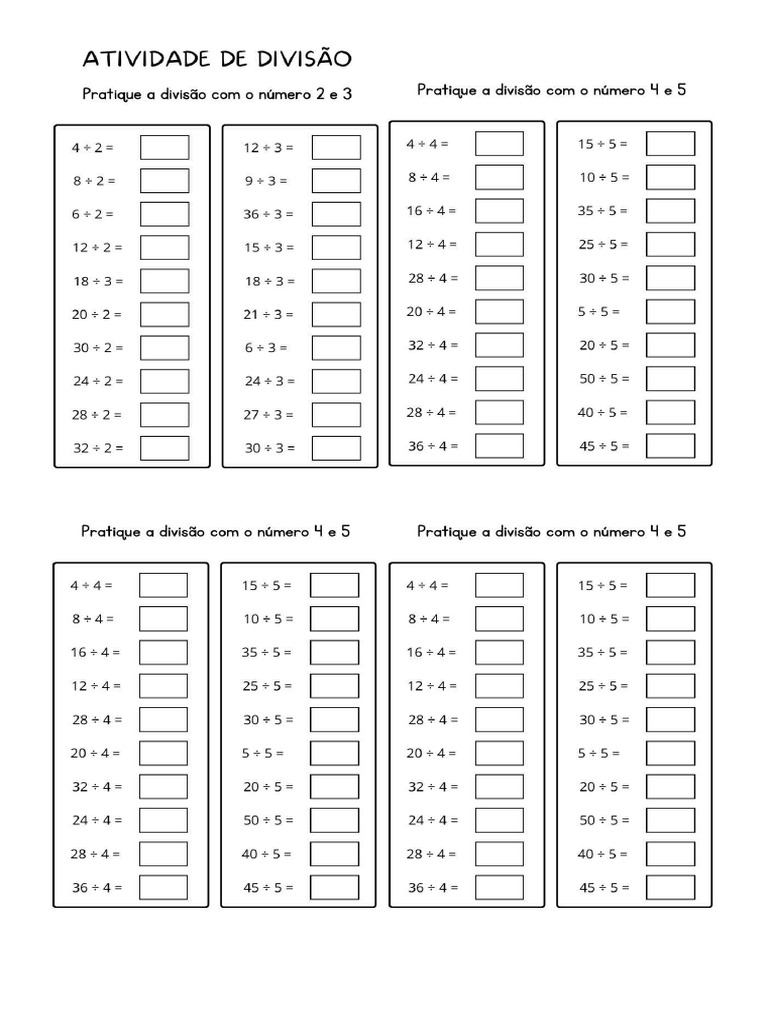 Atividades de Divisão | PDF