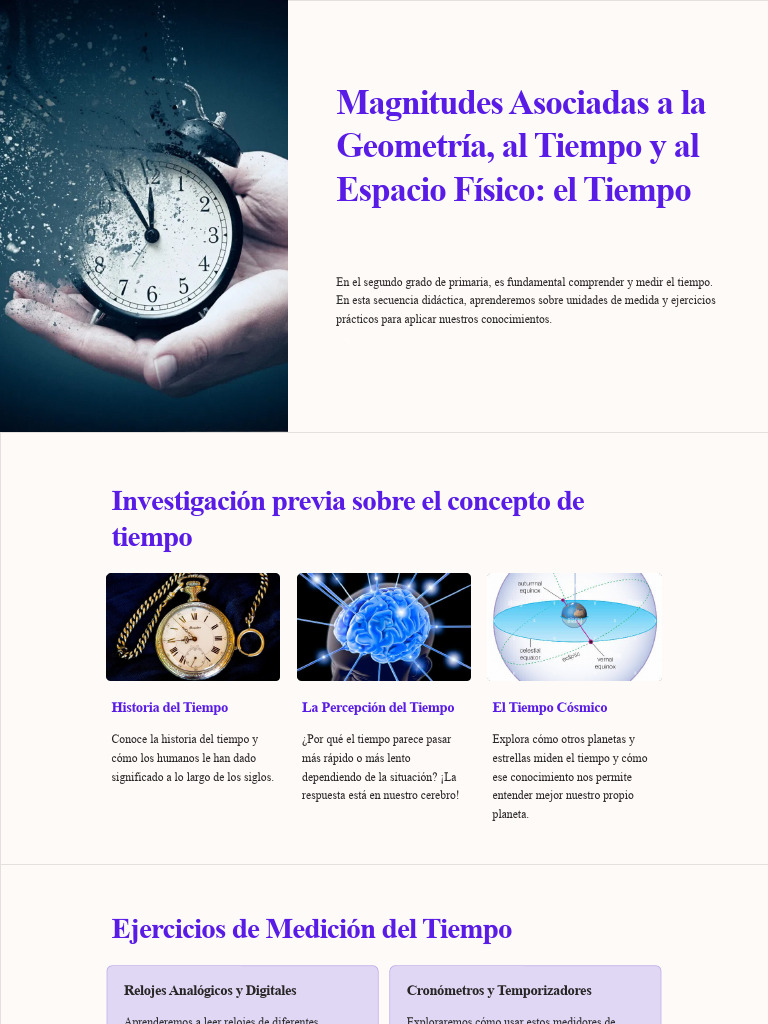 Magnitudes Asociadas A La Geometria Al Tiempo y Al Espacio Fisico El ...