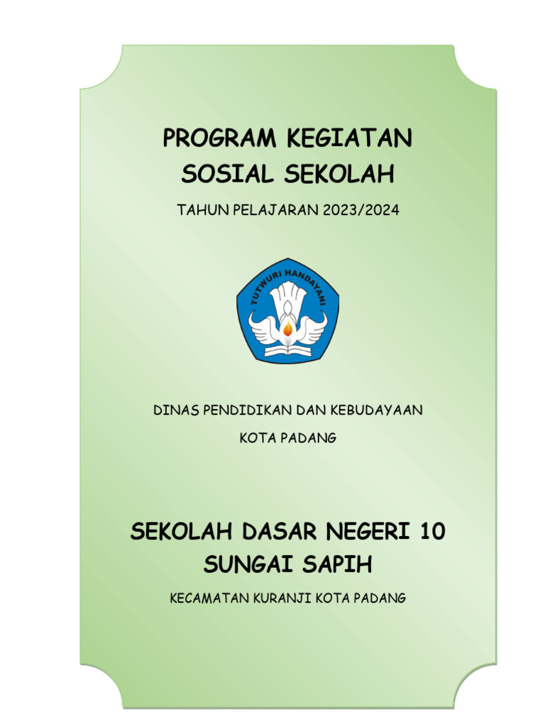 Program Kegiatan Sosial SD 10 Sungai Sapih | PDF