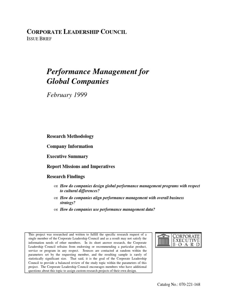 Performance Management For Global Companies | PDF | Performance ... Performance Management For Global Companies | PDF | Performance ...