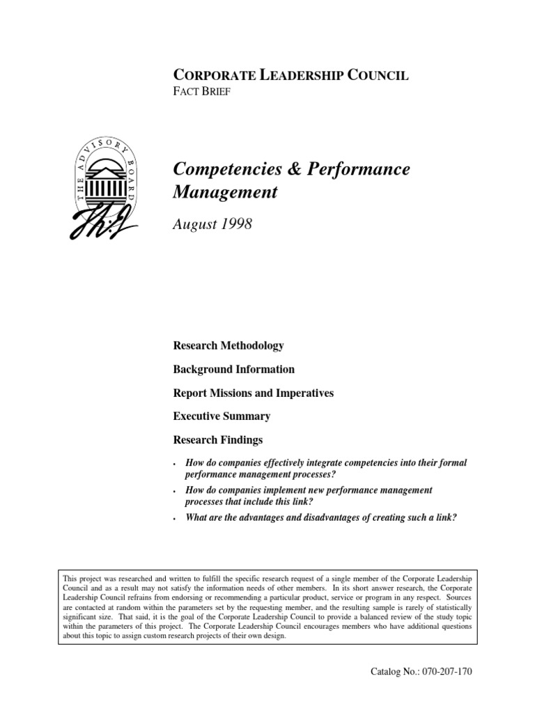 Performance Management Research Findings | PDF | Competence (Human ...