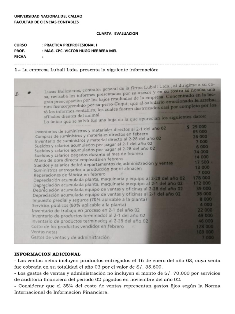 PPP 1 - Cuarta Evaluacion - 22.07.2023 | PDF