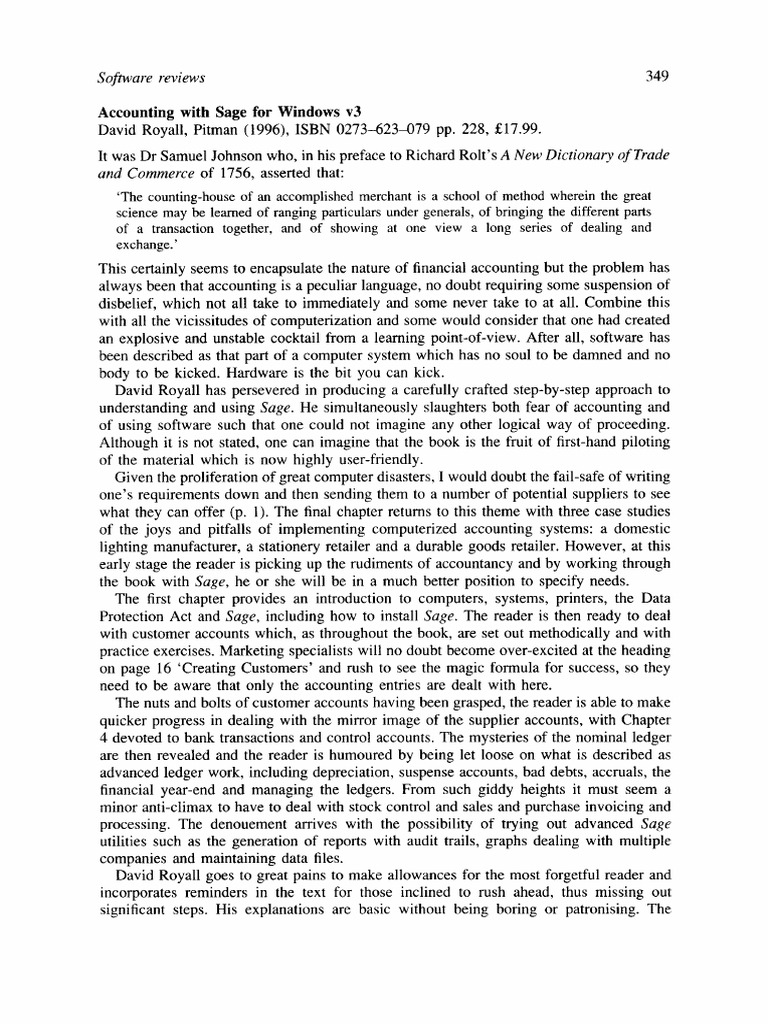 Accounting Sage | PDF