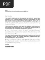 Sample Union Resignation Letter | PDF