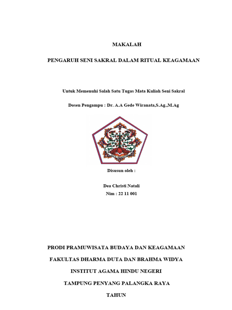 Seni Sakral Deaa | PDF
