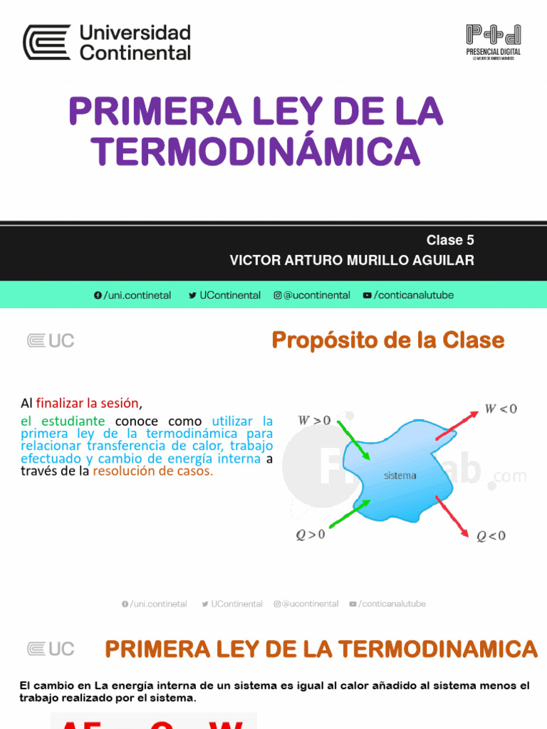 Primera Ley de La Termodinamica | PDF | Termodinámica | Gases
