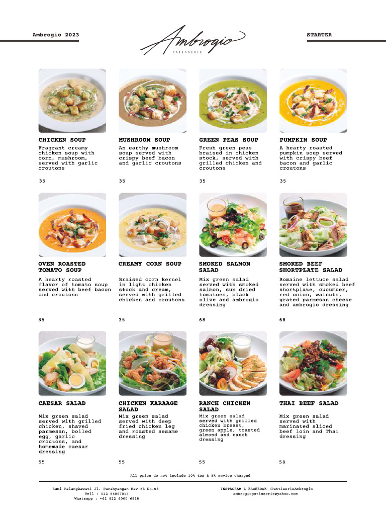 MENU AMBROGIO KBP July 2023 | PDF