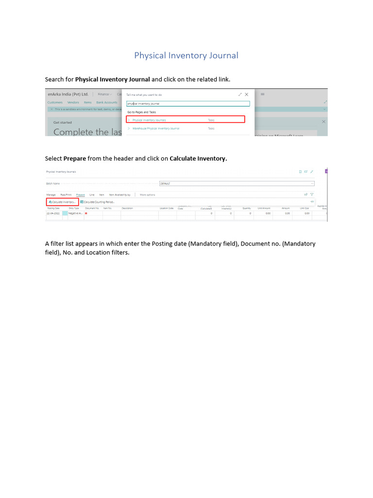 Cycle Count Process Steps Pdf