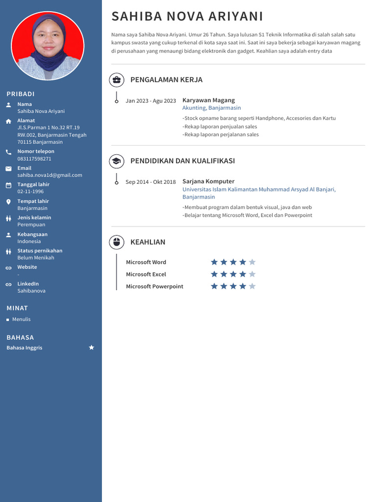 CV Sahiba Nova Ariyani Compressed | PDF