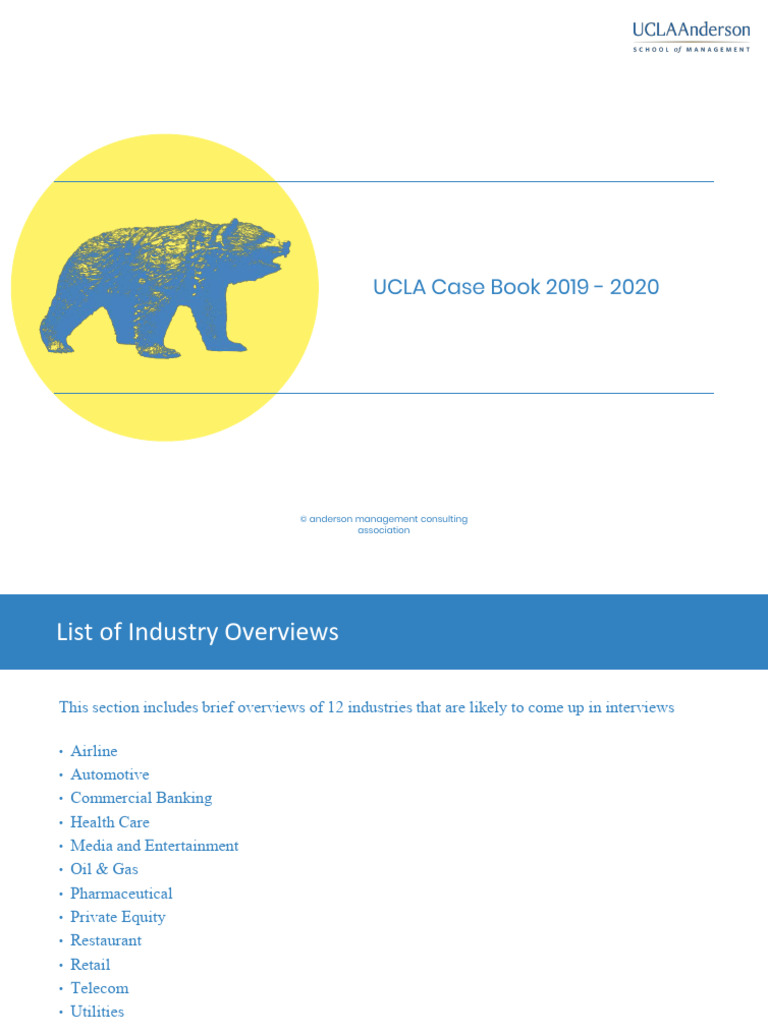 UCLA Case Book 2019-2020 Overview | PDF | Retail | Car