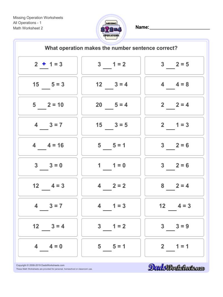 Missing Operation All Operands Set One v2 | PDF