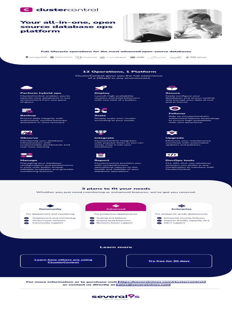 ClusterControl Data Sheet | PDF | Databases | Backup